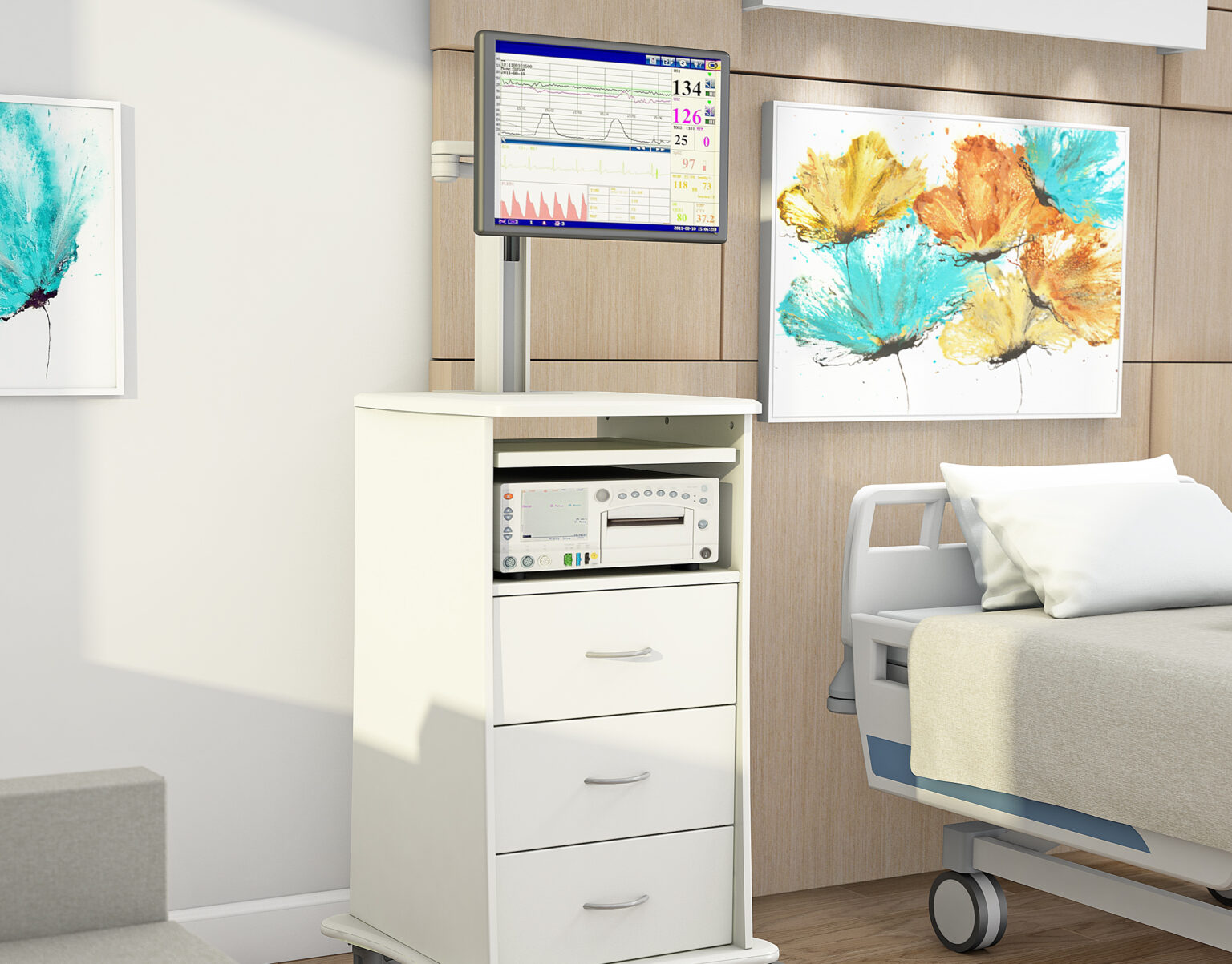MedViron Fetal Monitor Carts – Durable, Mobile, and Ergonomic ...
